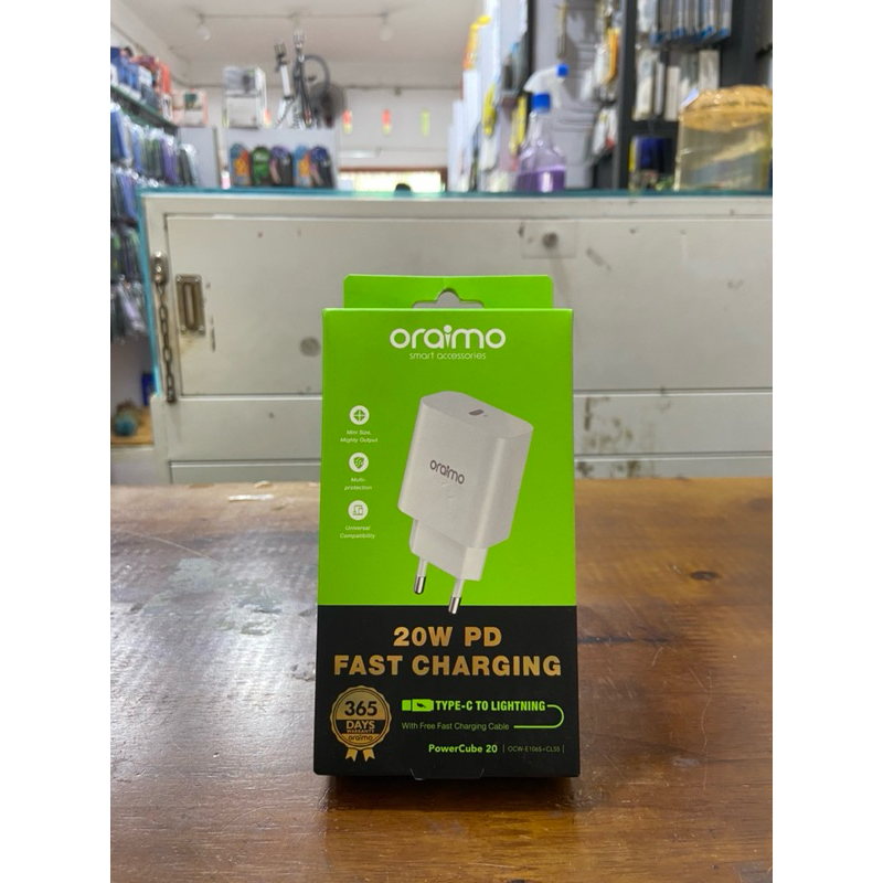 Jual CHARGER ORAIMO OCW-E106S+CL55 USB TYPE-C TO LIGHTNING 20W FAST ...