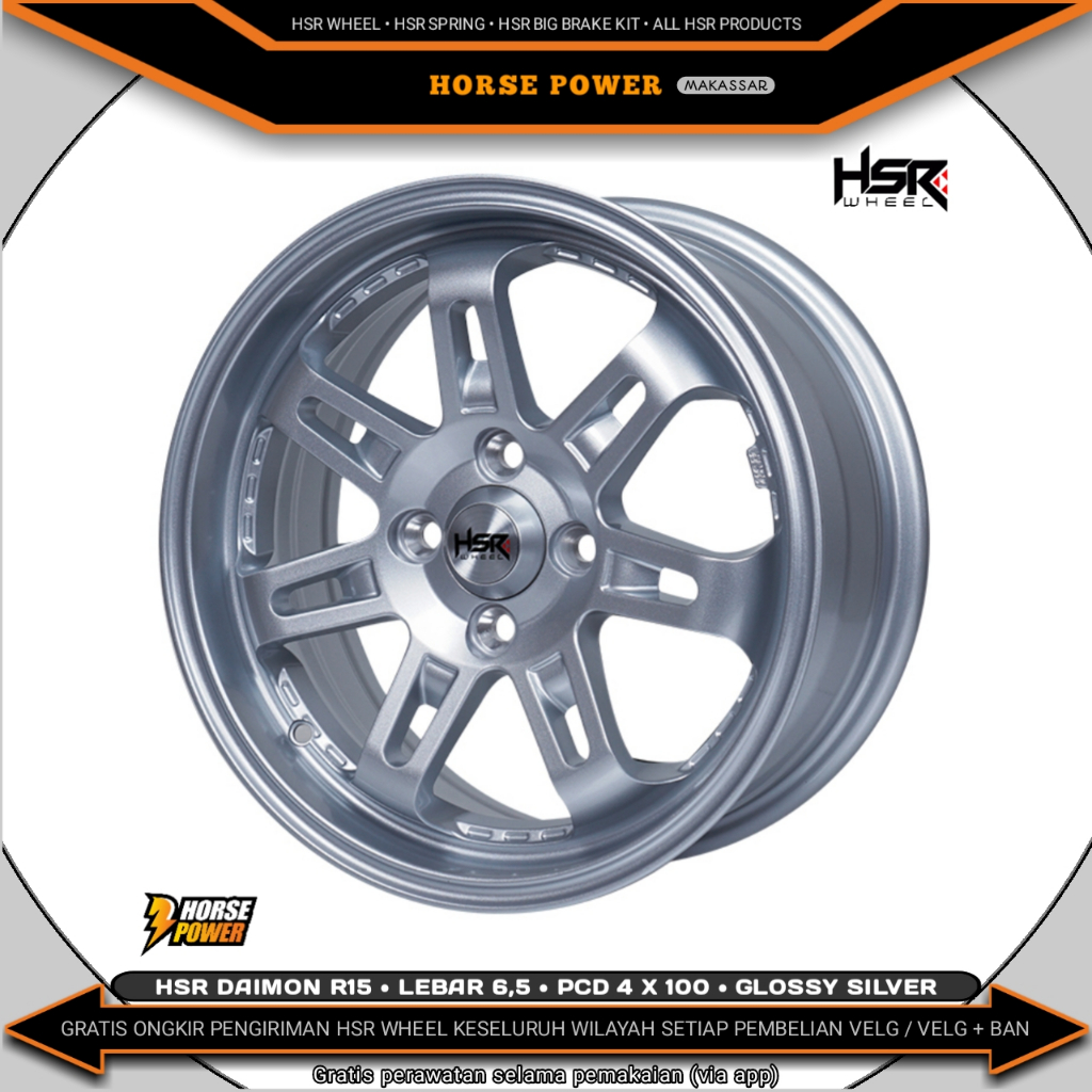 Jual Velg R15 • Mobil 4 Baut Roda • Single Pcd 4 x 100 • Hsr Daimon ...