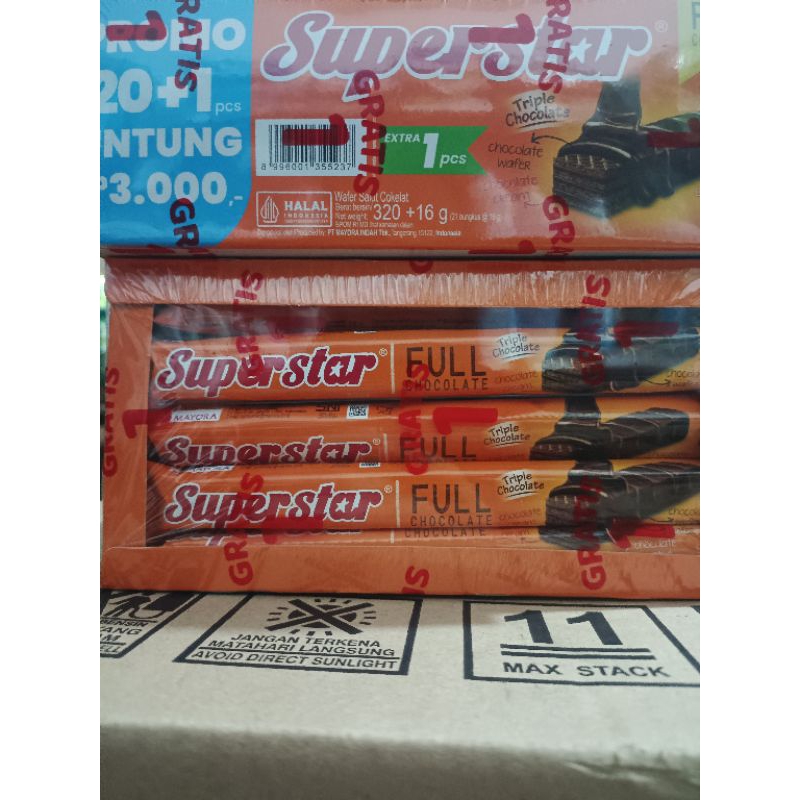 Jual SUPERSTAR Wafer Coklat Box isi 20 Pcs | Shopee Indonesia