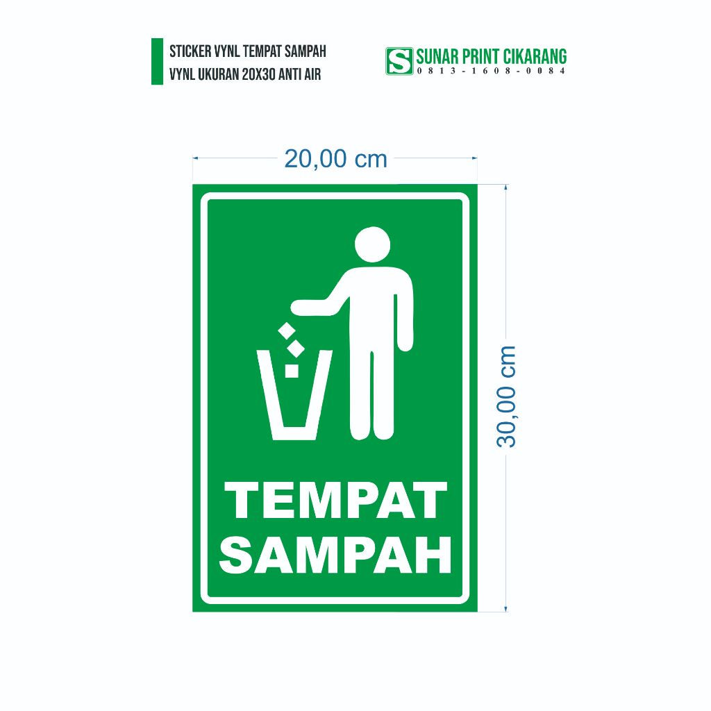 Jual STICKER TEMPAT SAMPAH / ORGANIK / NON ORGANIK /AWET ANTI AIR ...