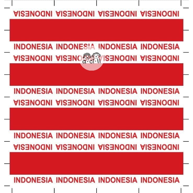 Jual Per LEMBAR Sticker Pipi Muka Tangan Stiker Bendera Merah Putih ...