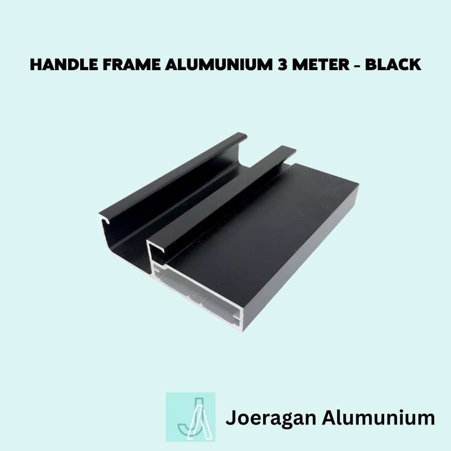 Jual FRAME Aluminium HITAM Handle Kaca Pintu Lemari Kitchen Profil 3 ...