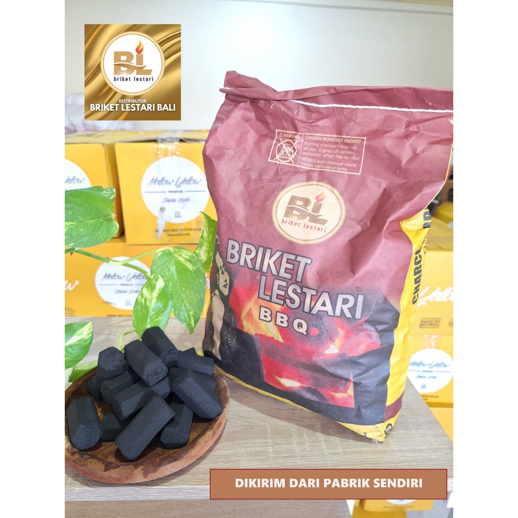 Jual Briket Arang Barbeque size 2,4x5cm Nyala Hingga 2,5 jam | Shopee ...