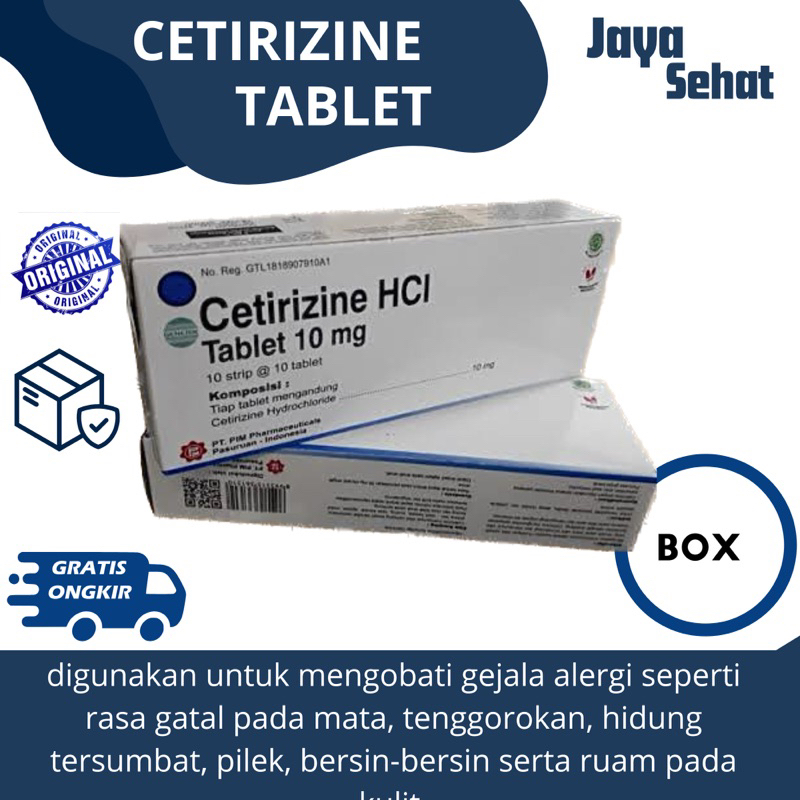 Jual Cetirizine Tablet Obat Alergi | Shopee Indonesia