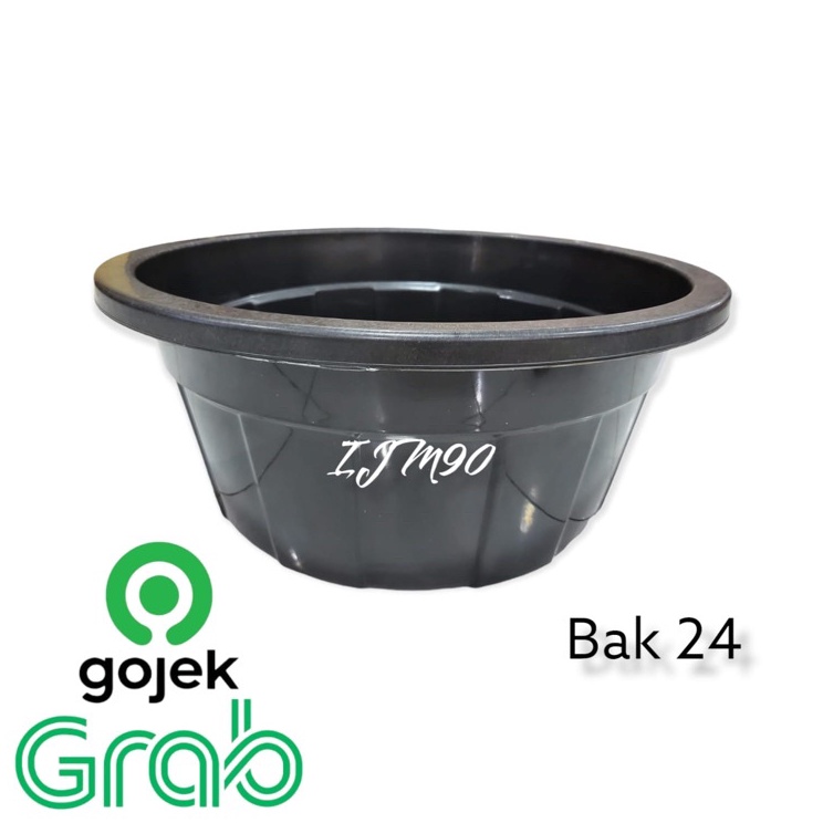 Jual Baskom Plastik Besar Diameter 55cm Ember Plastik BAK 24 Hitam ...