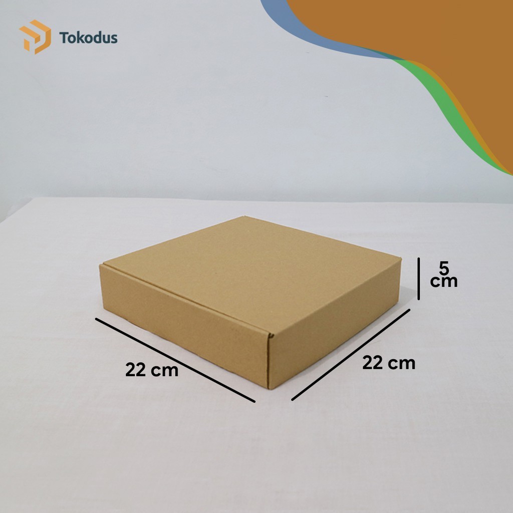 Jual Kardus Box Die Cut 22x22x5 cm Dus Baju/Box Hampers Model Earlock ...