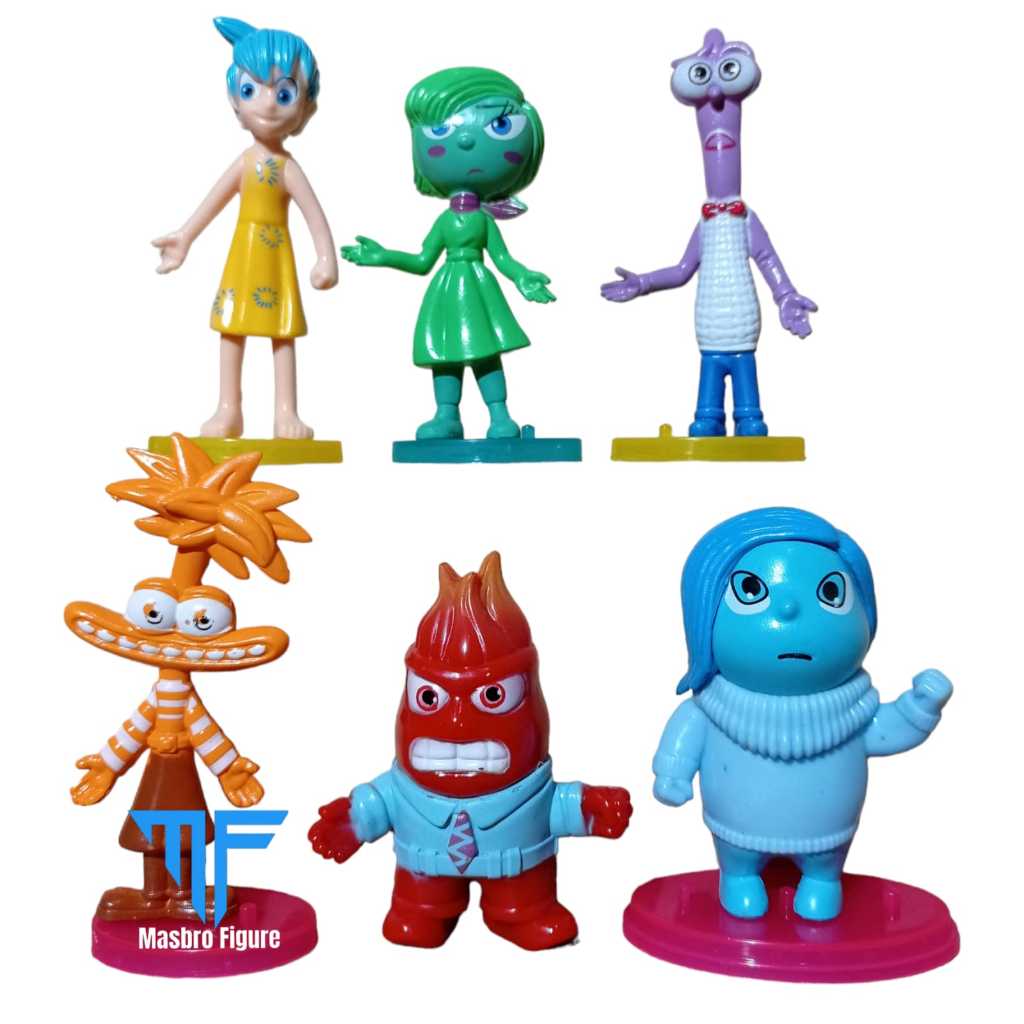 Jual Action Figure Inside Out 2 Joy Riley Anxiety Sidness Set isi 6 pcs ...