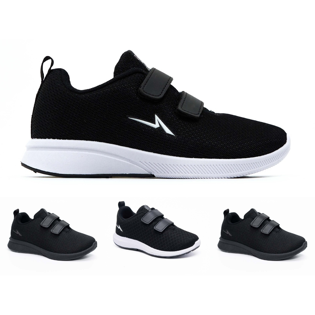 Jual Ando BSC Sepatu Sekolah 29-38 Sneakers Anak Hitam Polos Putih Perekat sip pino saga nitta ...