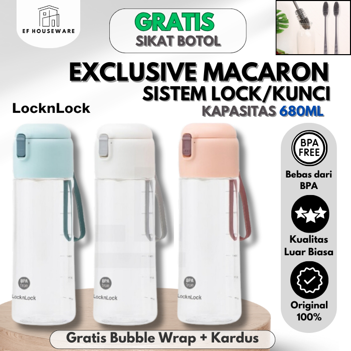 Jual LOCK N LOCK Botol Minum Exclusive Macaron Bottle / Desain Elegan ...