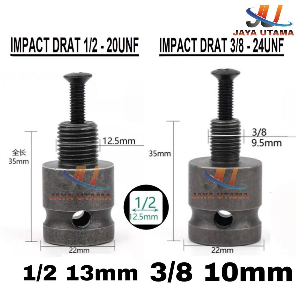 Jual Adaptor Chuck 1/2 13mm , 3/8 10mm Adaptor Impact Sambungan Jadi ...