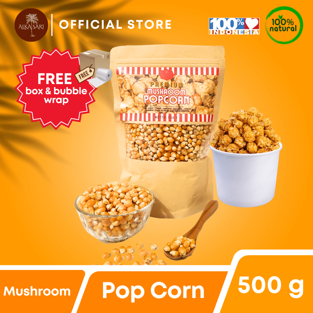 Jual Jagung Popcorn Jumbo Mushroom Asli Premium Alka Sari 500 gram ...