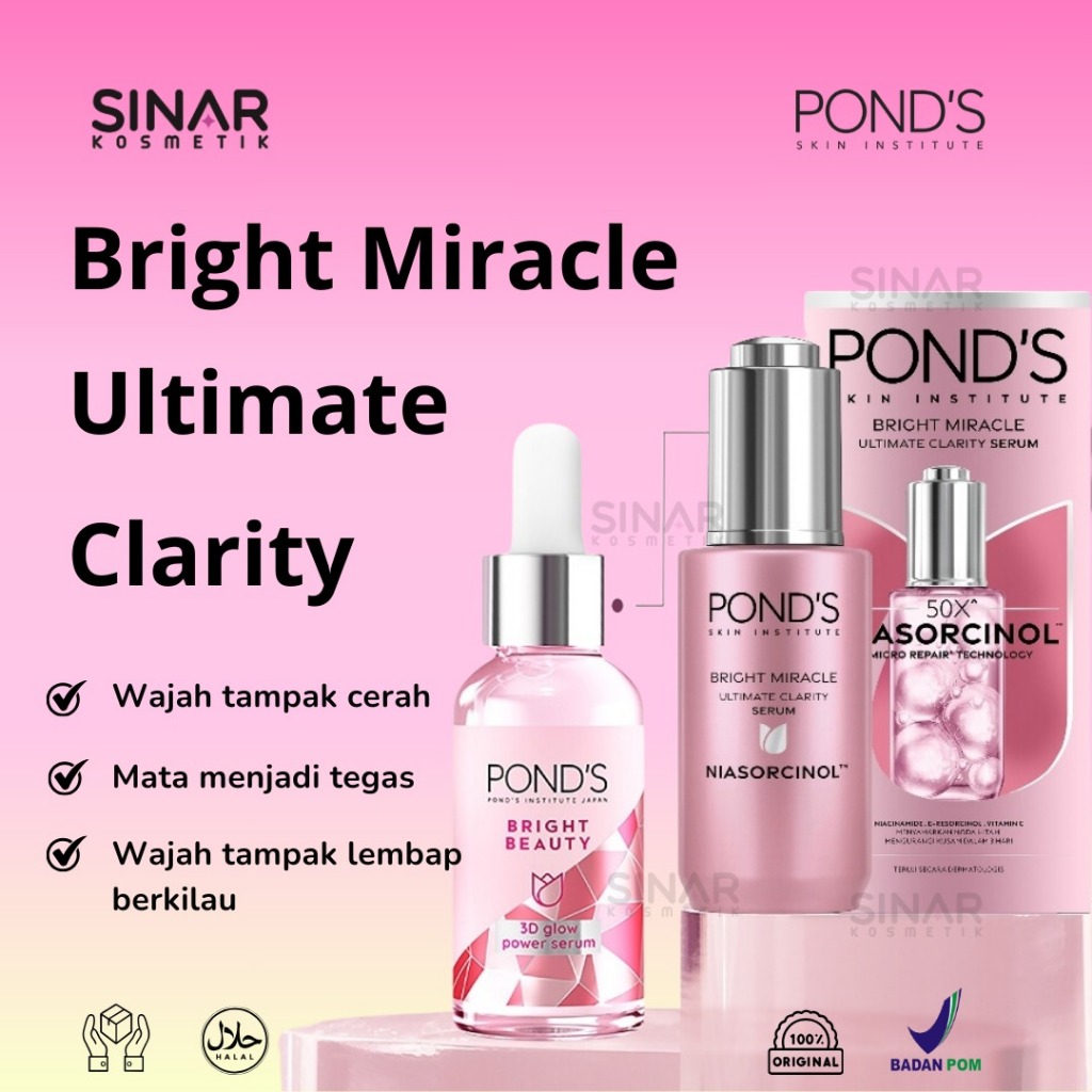 Jual Ponds Bright Miracle Ultimate Clarity Serum - Bright Beauty Power ...