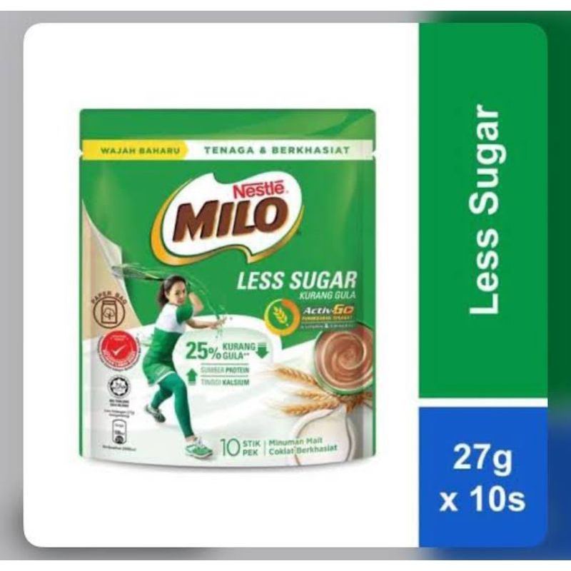 Jual Milo Less Sugar isi 10 Sachets | Shopee Indonesia