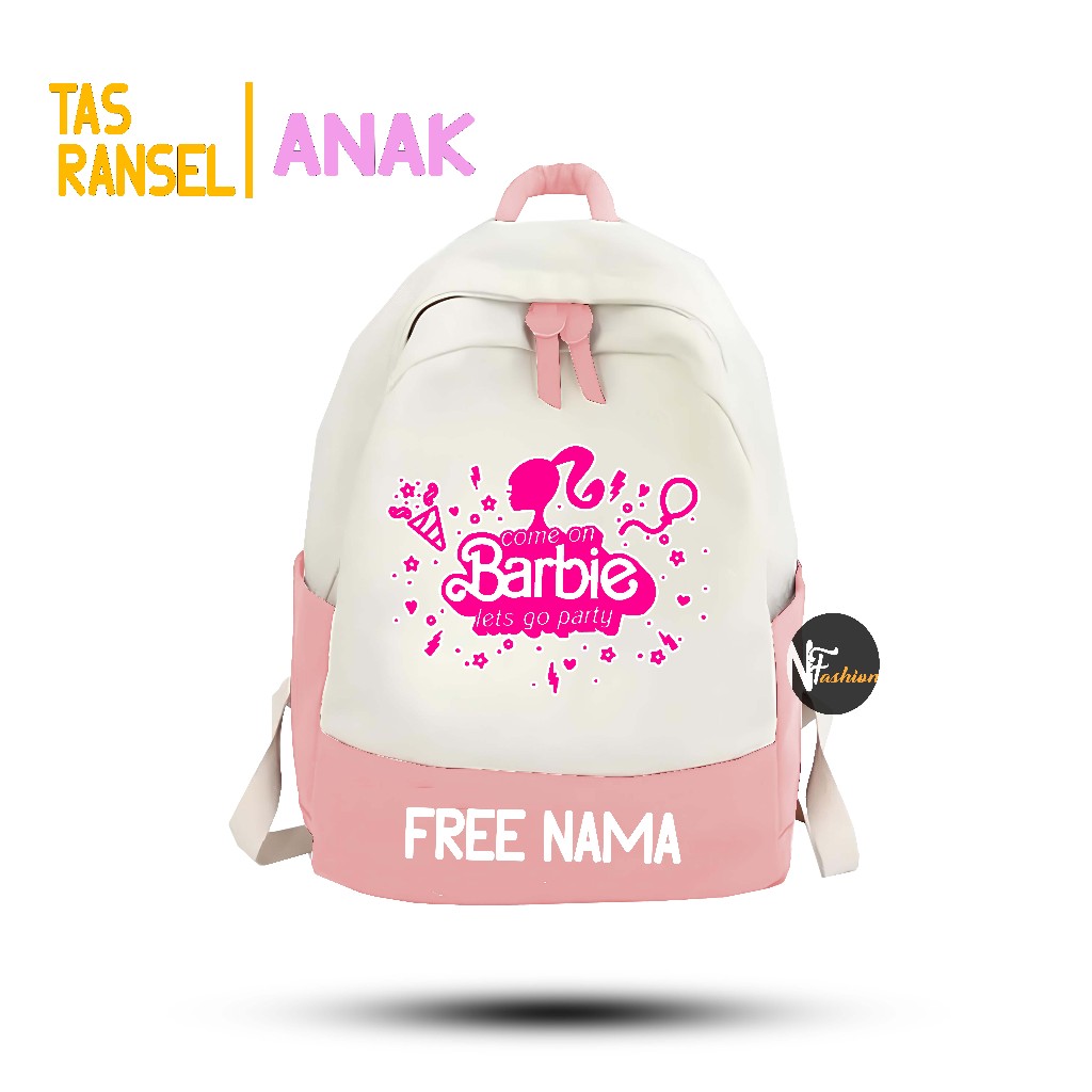 Jual Tas Ransel Backpack Anak Sekolah Motif Gambar Kartun Barbie (FREE ...