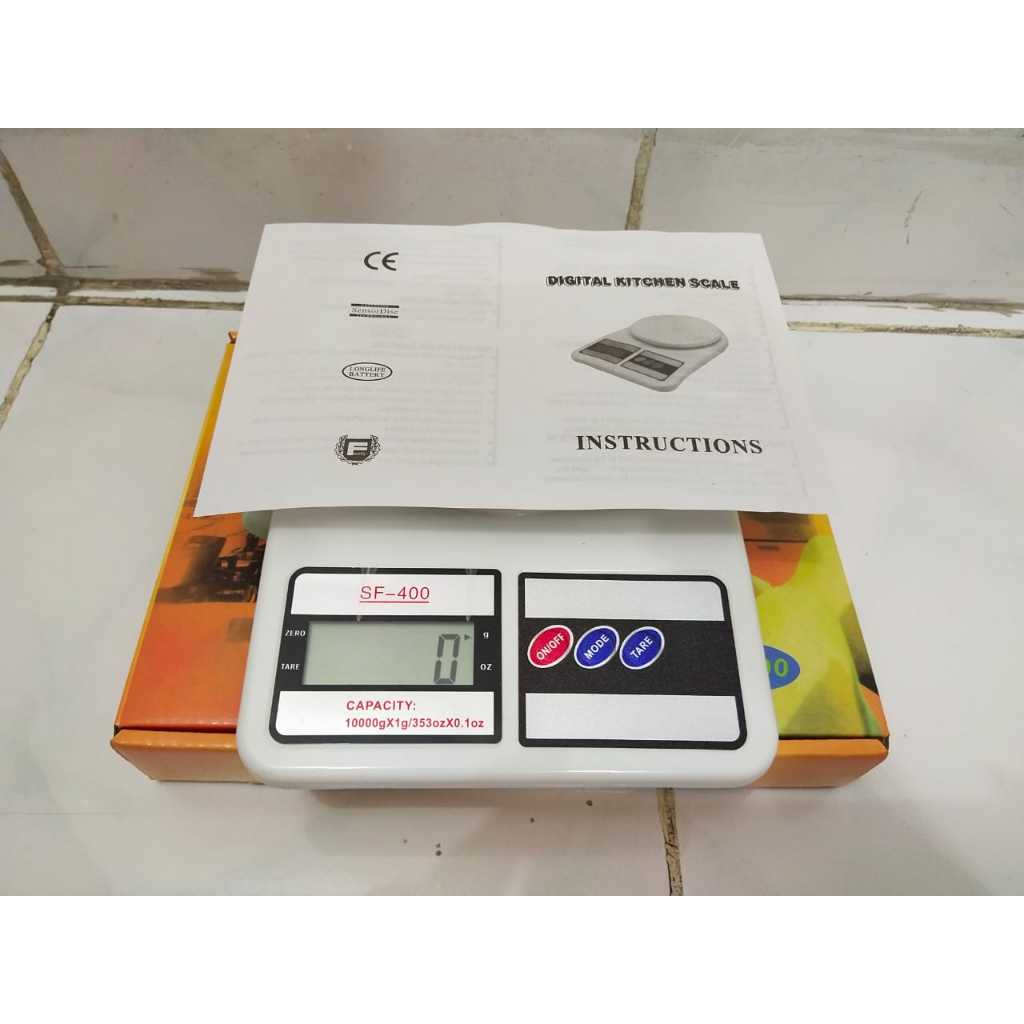 Jual Timbangan Kue / Timbangan Dapur Digital Merk SF 400 Kapasitas 10 kg | Shopee Indonesia