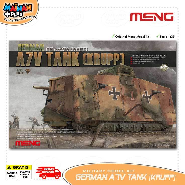 Jual GERMAN A7V TANK KRUPP Meng Military Model Kit Miniatur Militer | Shopee Indonesia