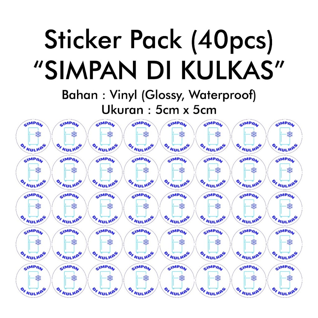 Jual Sticker Waterproof KEEP REFRIGERATED Stiker Pack KEEP FROZEN Vinyl ...