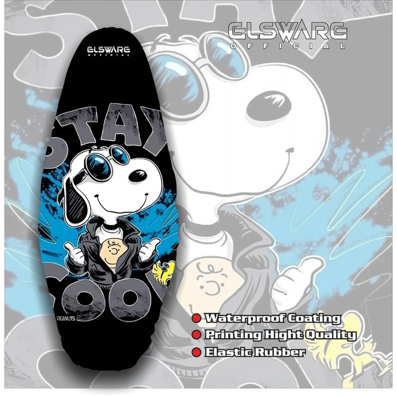 Jual Cover Jok Motor ELSWARE SNOOPY STAY COOL Full Printing Sarung Jok ...