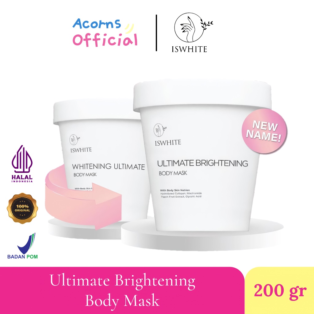 Jual ISWHITE Masker Badan (Body Mask Brightening Ultimate) - Pencerah ...