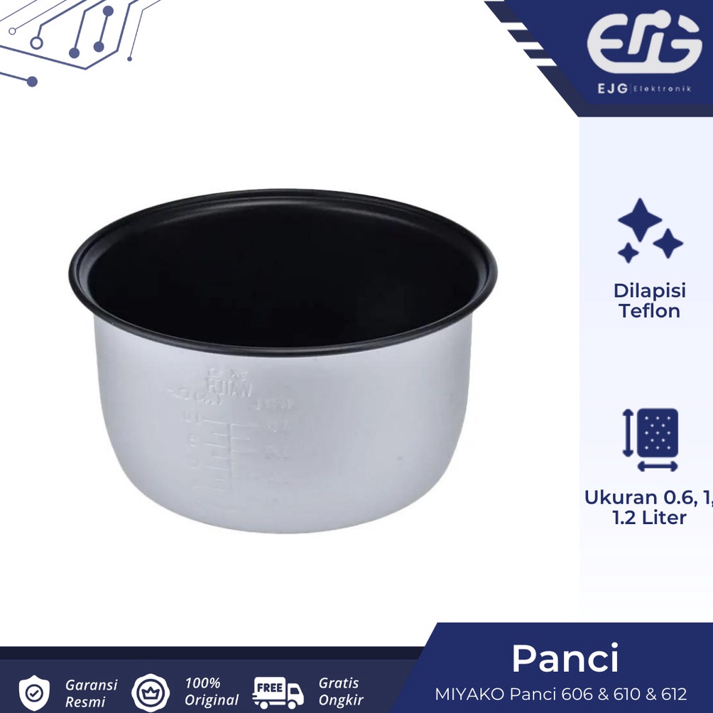 Jual Kekinian Panci teflon Magic Com Miyako 6 liter 1 Liter dan 12 ...