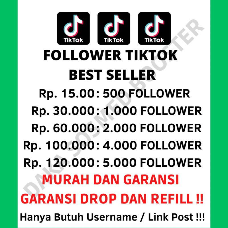 Jual PAKET PROMO FOLLOWER TIKTOK | Shopee Indonesia