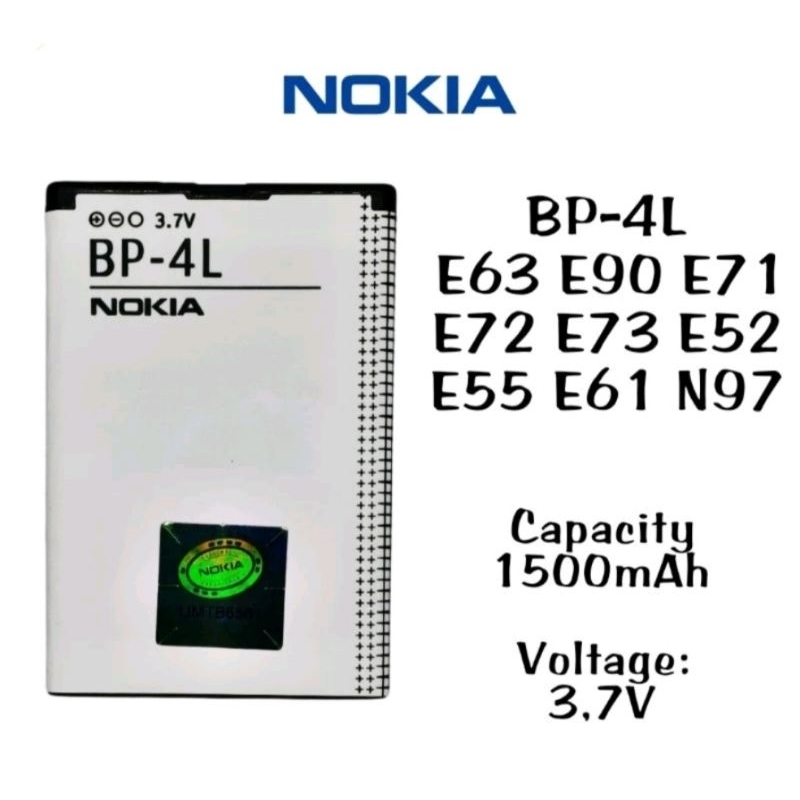 Jual Baterai Nokia BP-4L E63 E90 E71 E72 E73 E52 E55 E61 N97 Buat handphone jadul kwalitas ...