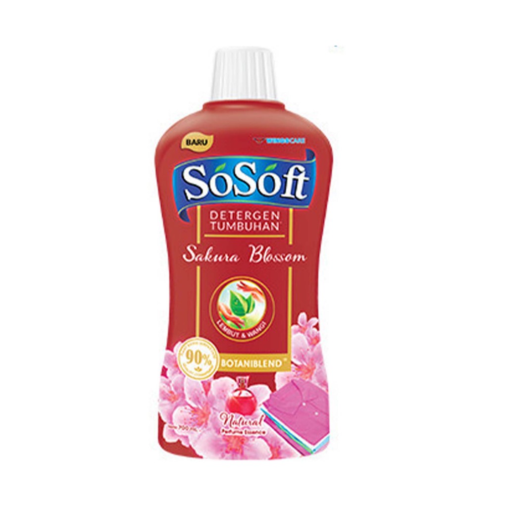 Jual So Soft Liquid Detergent Sakura Blossom Botol 700 Ml | Shopee ...