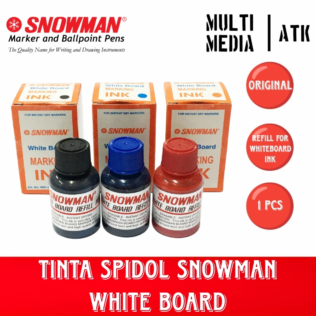 Jual SNOWMAN WHITE BOARD REFILL INK / ISI ULANG TINTA PAPAN TULIS ...