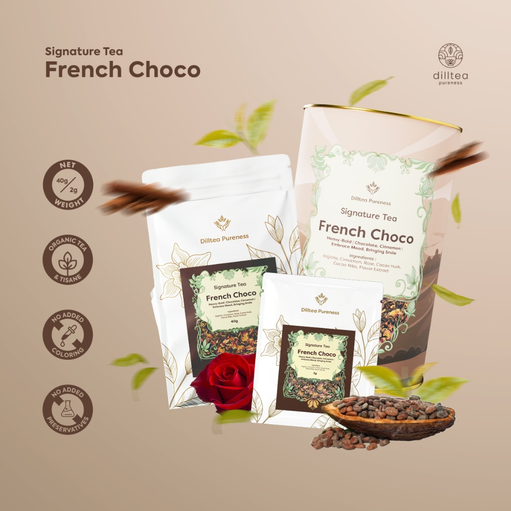 Jual DILLTEA Signature Tea - French Choco Tea | Shopee Indonesia