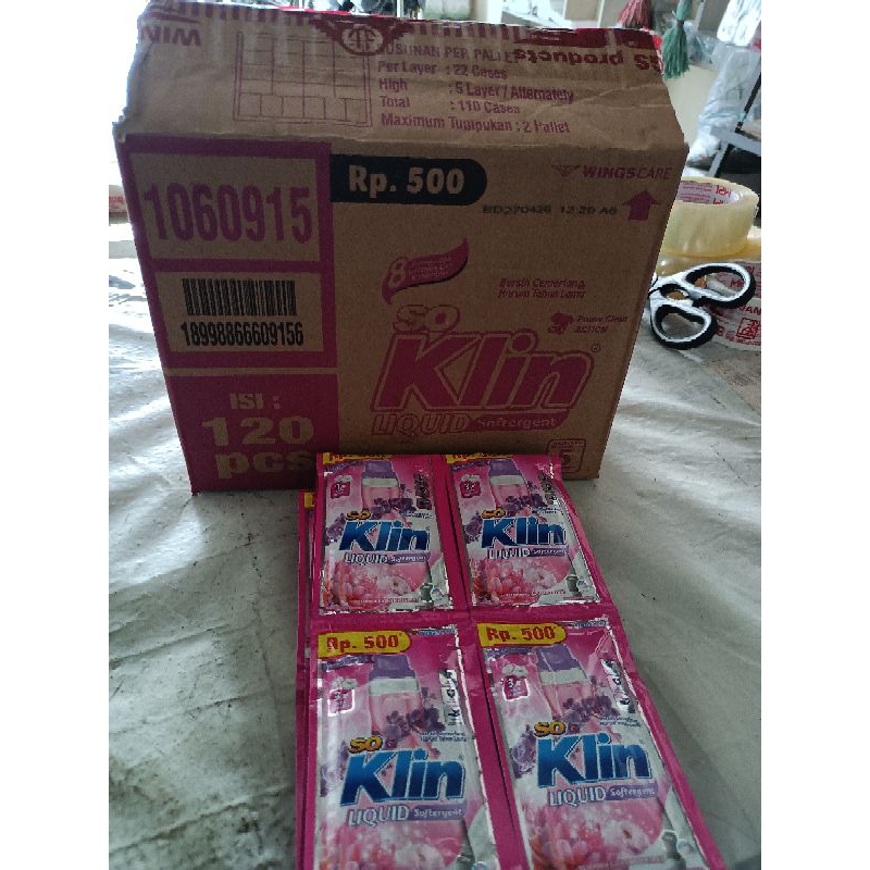 Jual so klin liquid dan detergen kemasan 500 ( 1 dus ) | Shopee Indonesia