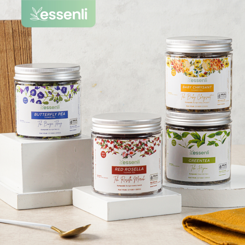 Jual ESSENLI Teh Bunga / Souvenir Teh / Jasmine Lavender Chrysan Telang ...