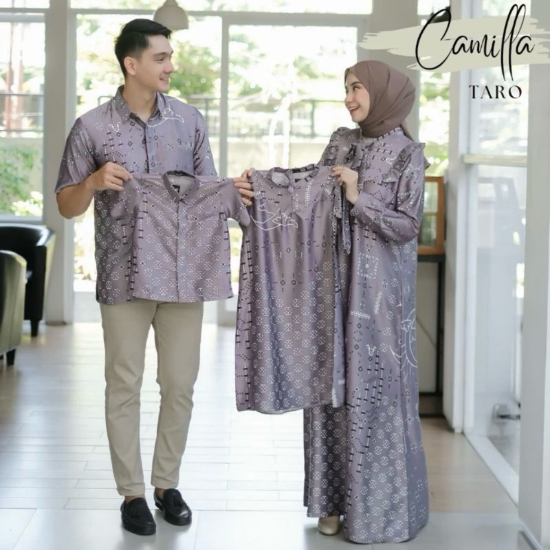 Jual Baju Couple Sarimbit Keluarga Maxmara Silk Premium Gamis Couple ...