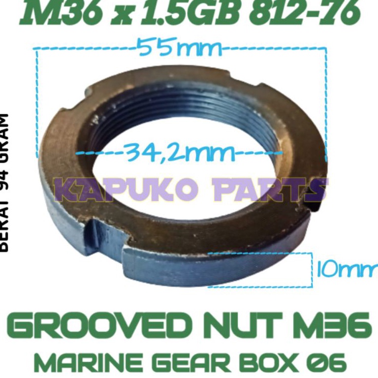 Jual Ch 6 GROOVED NUT M36 UNTUK MARINE GEAR BOX 6 Best Produk | Shopee ...