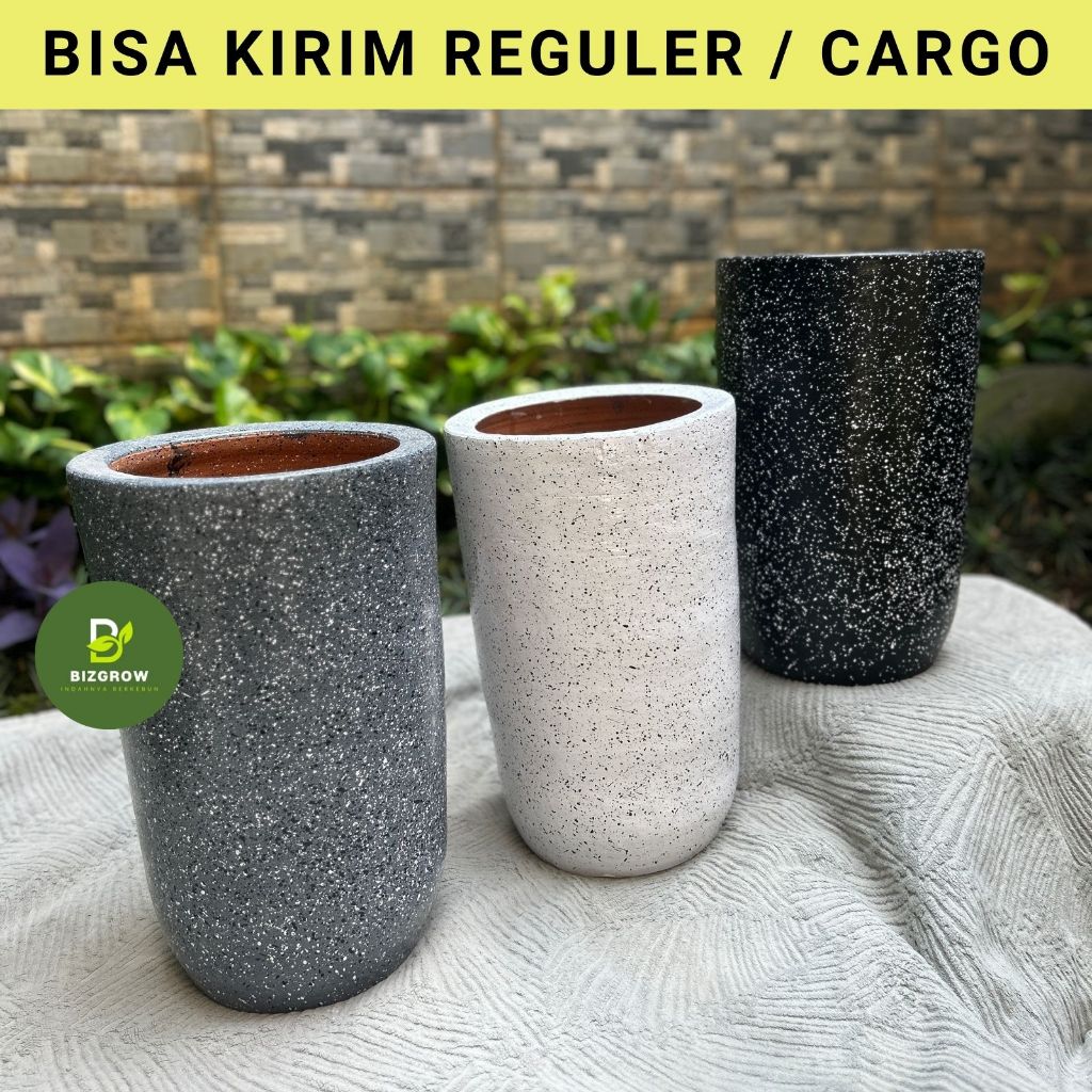 Jual Pot Gerabah Aesthetic 20X30 (Warna Putih, Hitam, Abu) | Pot ...