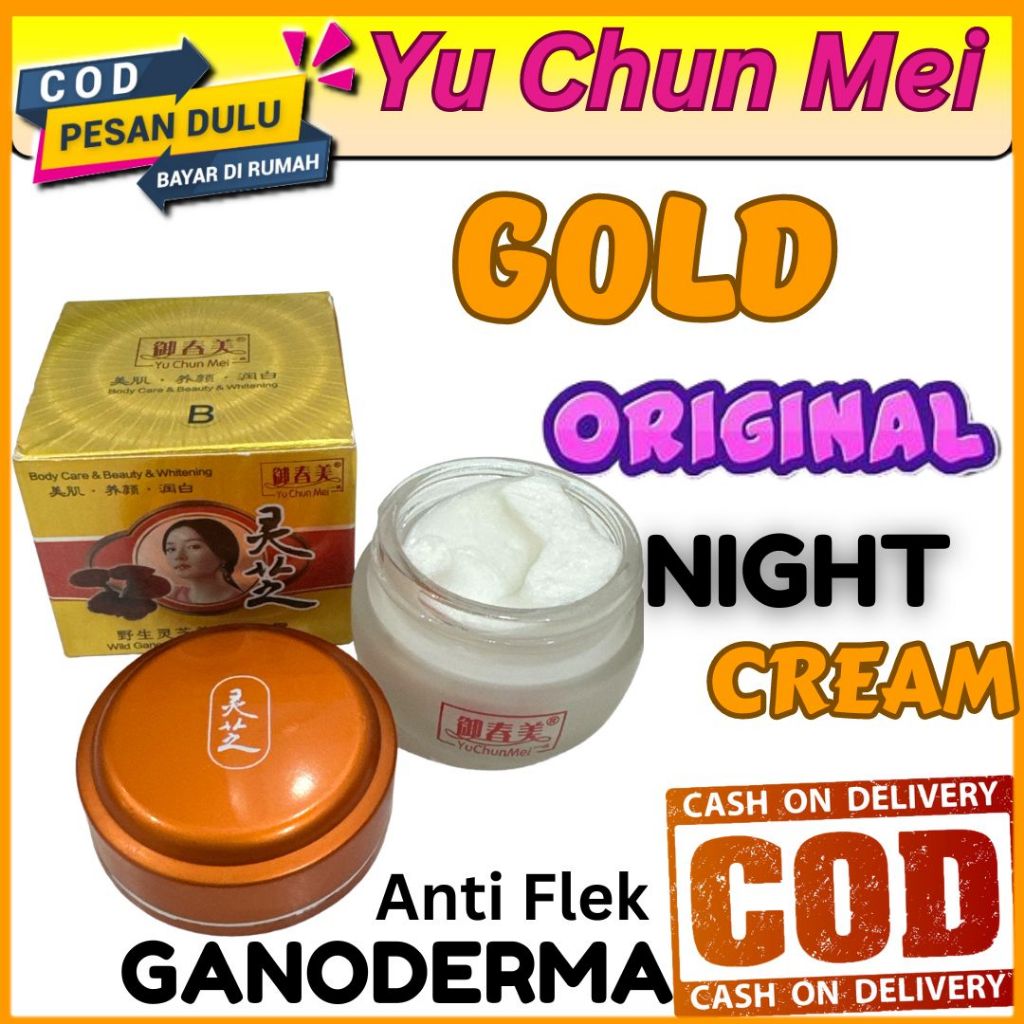 Jual Yu Chun Mei Gold (Wild Ganoderma Anti Freckles Cream) Krim Malam ...