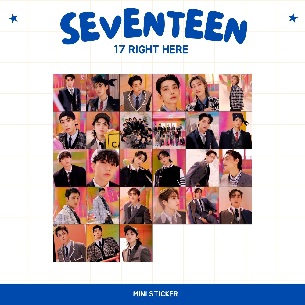 Jual MINI STIKER SEVENTEEN 17 RIGHT HERE (ISI : 36 PCS) STICKER CHROMO ...