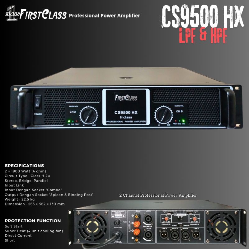 Jual Professional Power Amplifier Firstclass CS 9500HX | Power Cs ...