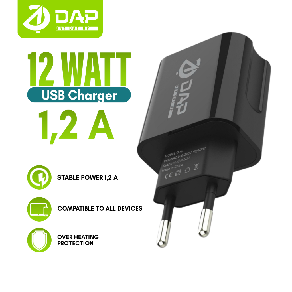Jual DAP D-A1 Fast Charging 1 Port Usb Charger 1.2A - Garansi 1 Tahun ...