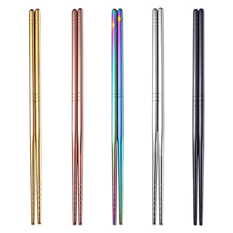 Jual Sumpit Makan Stainless Steel Korea Bulat Anti Karat Ukuran 23 ...