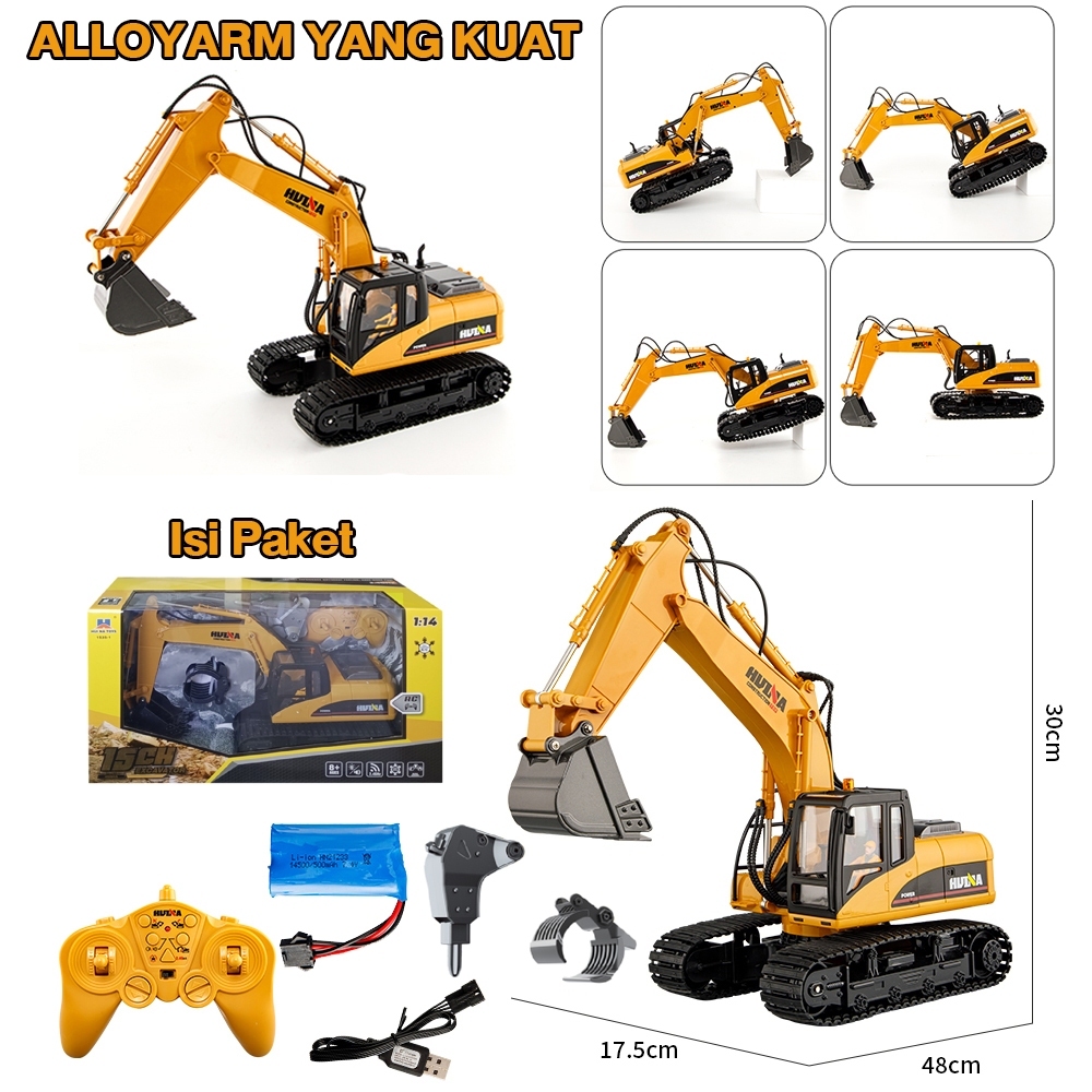 Jual Tatajoy 1:14 Mainan Excavator Remote Control Besar 14Channel ...