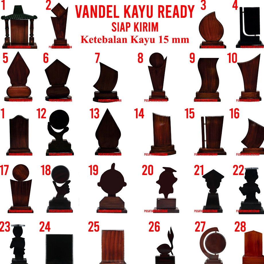 Jual Harga Miring Vandel Kayu Kosong Asli Plakat Piagam Suvenir KKN ...