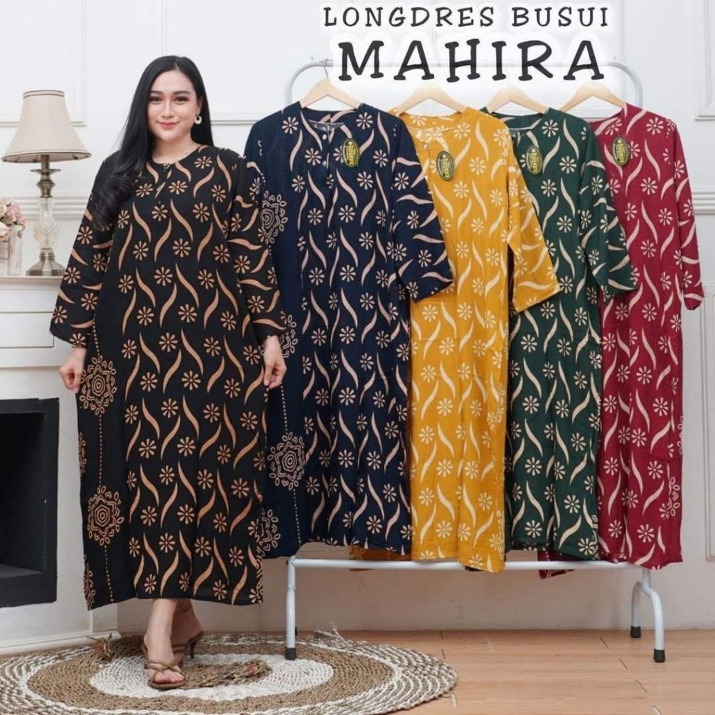 Jual LONGDRESS CABUTAN BUSUI LD 110 DASTER BATIK LENGAN PANJANG KANCING ...