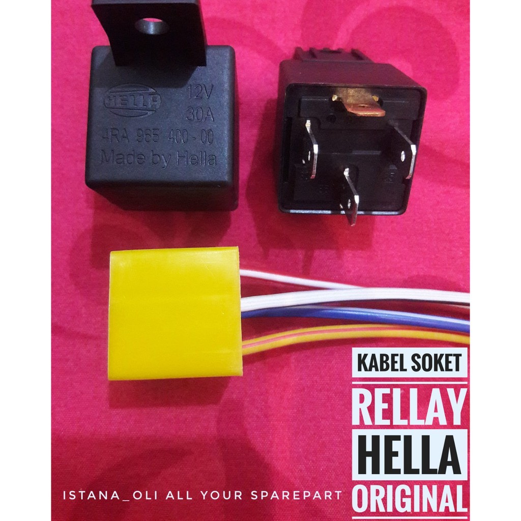 Jual 28modified - Paket Relay Hella 4 Kaki Original & Soket Plastik ...