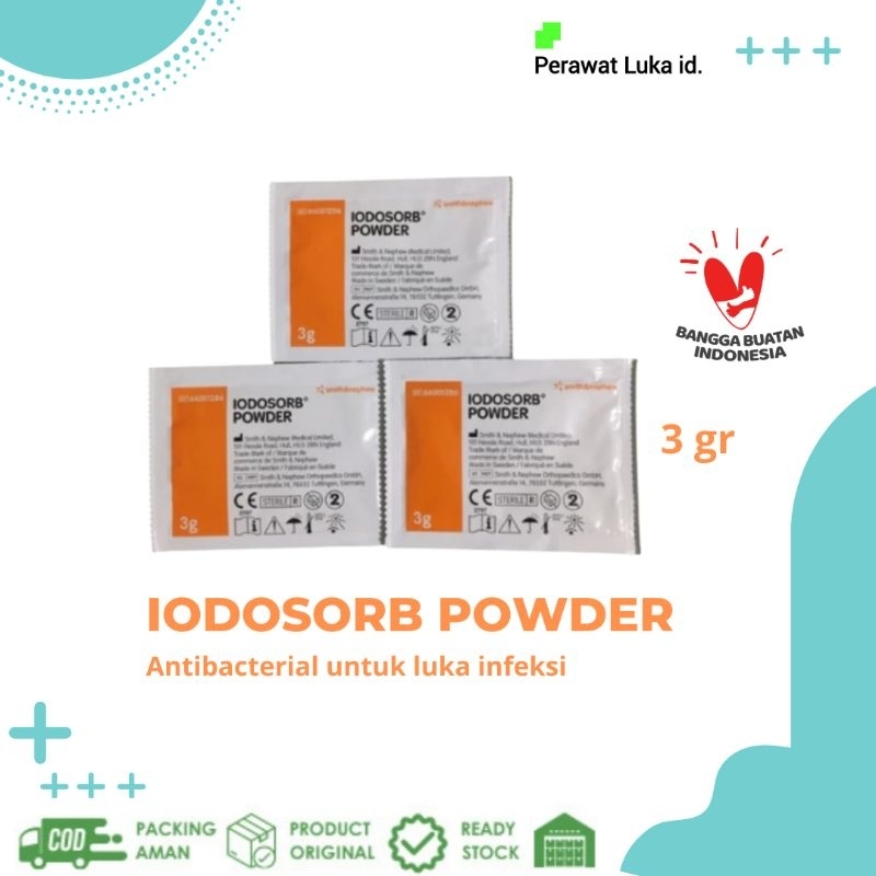 Jual IODOSORB POWDER, ANTIBACTERIAL TABUR LUKA DIABETES, AKUT DAN ...