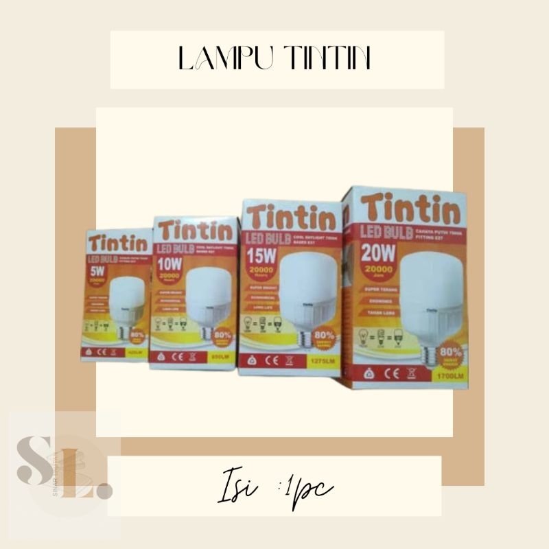 Jual LAMPU TINTIN 5w / 10w / 15w / 20w lampu murah | Shopee Indonesia
