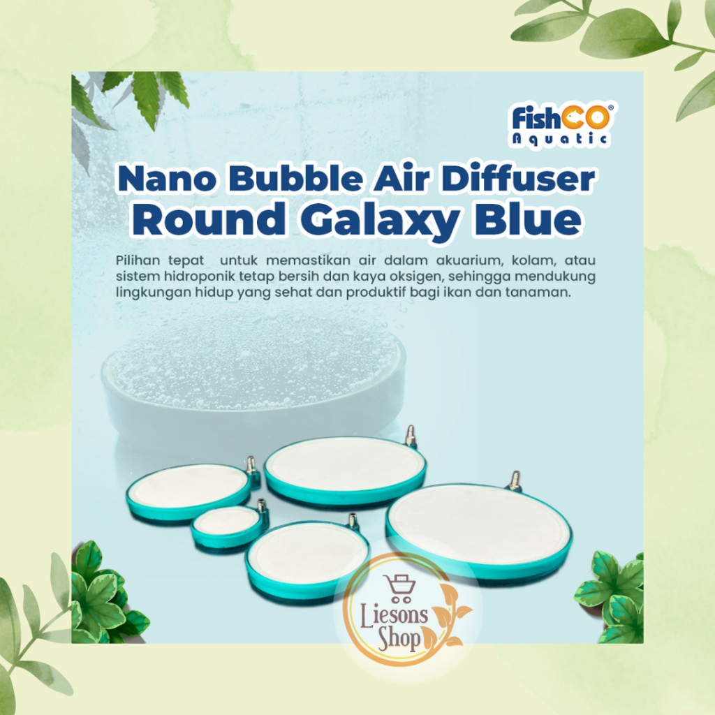 Jual Airstone Micro Bubble Air Diffuser Galaxy Blue Fishco - Batu Aerator Gelembung Udara ...
