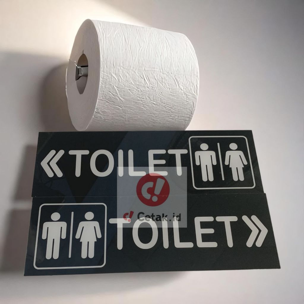 Jual Sign Akrilik Toilet Arah Panah (HITAM) | Shopee Indonesia