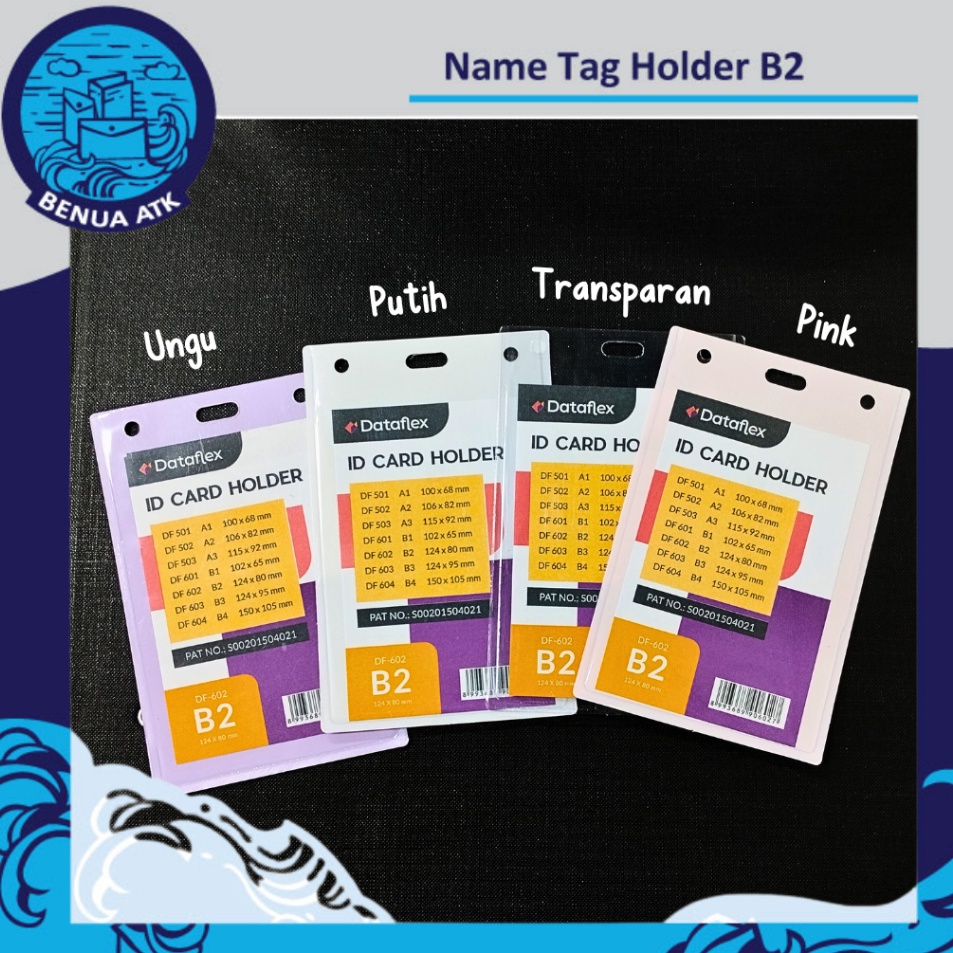 Jual Harga Meriah ID Card Holder Name Tag Plastik Mika B2 Dataflex isi ...