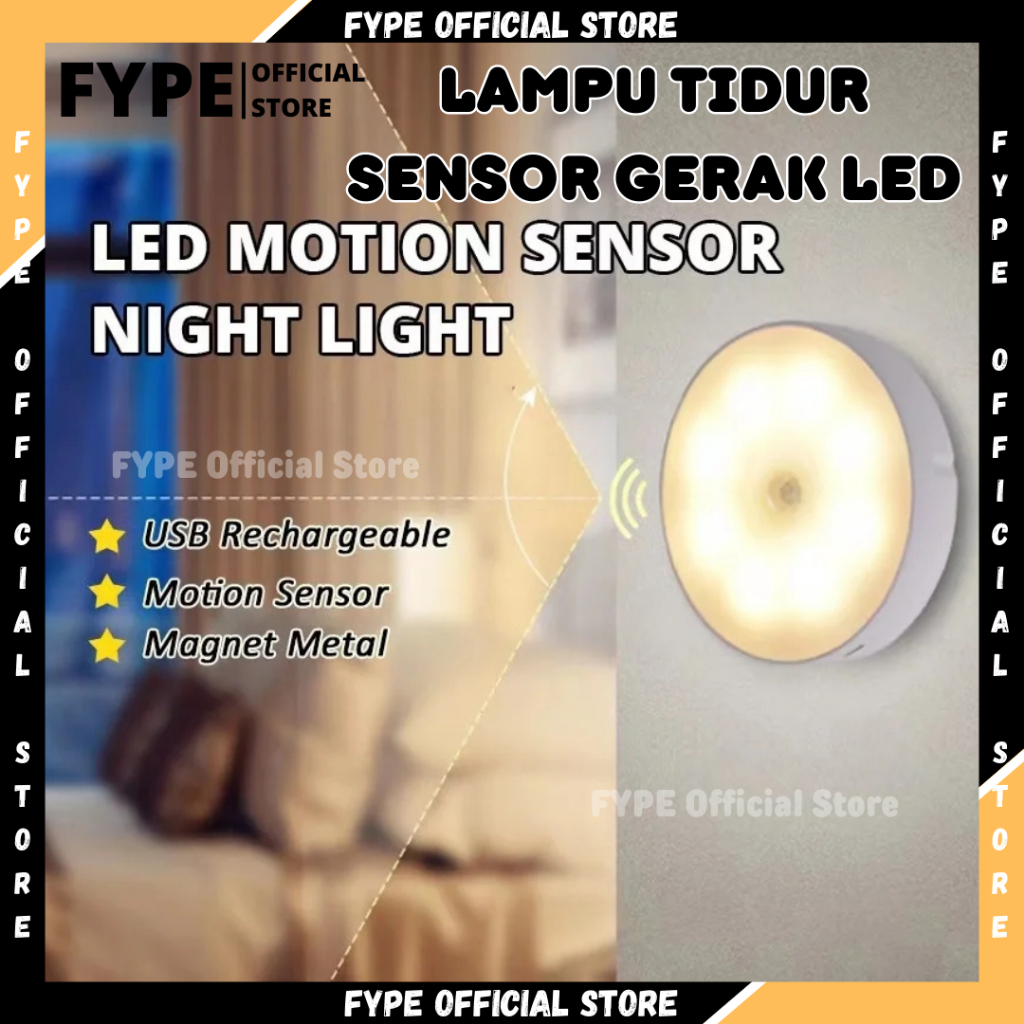 Jual Lampu Sensor Gerak Magnetic Motion Sensor LED Lampu Tidur Lampu ...