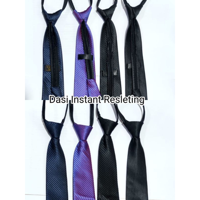 Jual dasi panjang instant Resleting premium tie | Shopee Indonesia